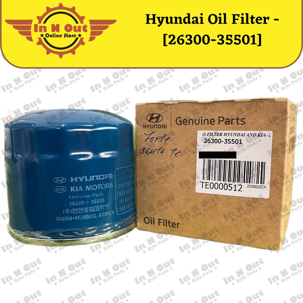 Hyundai / Kia Oil Filter [26300-35505] Getz / Matrix / Sonata / Elantra ...