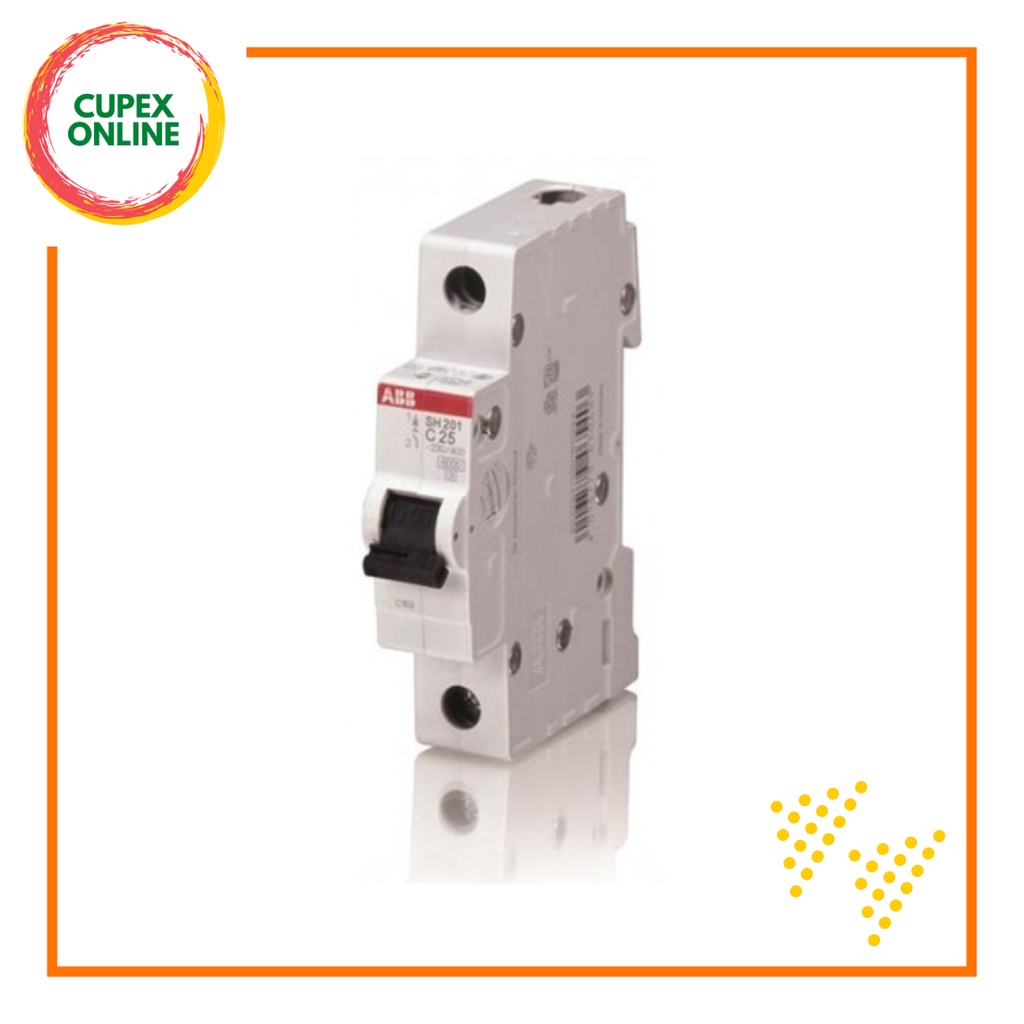 ABB SH201-C MCB 6A/10A/16A/20A/32A/63A 1P 6KA C Curve (cupex) | Shopee Malaysia