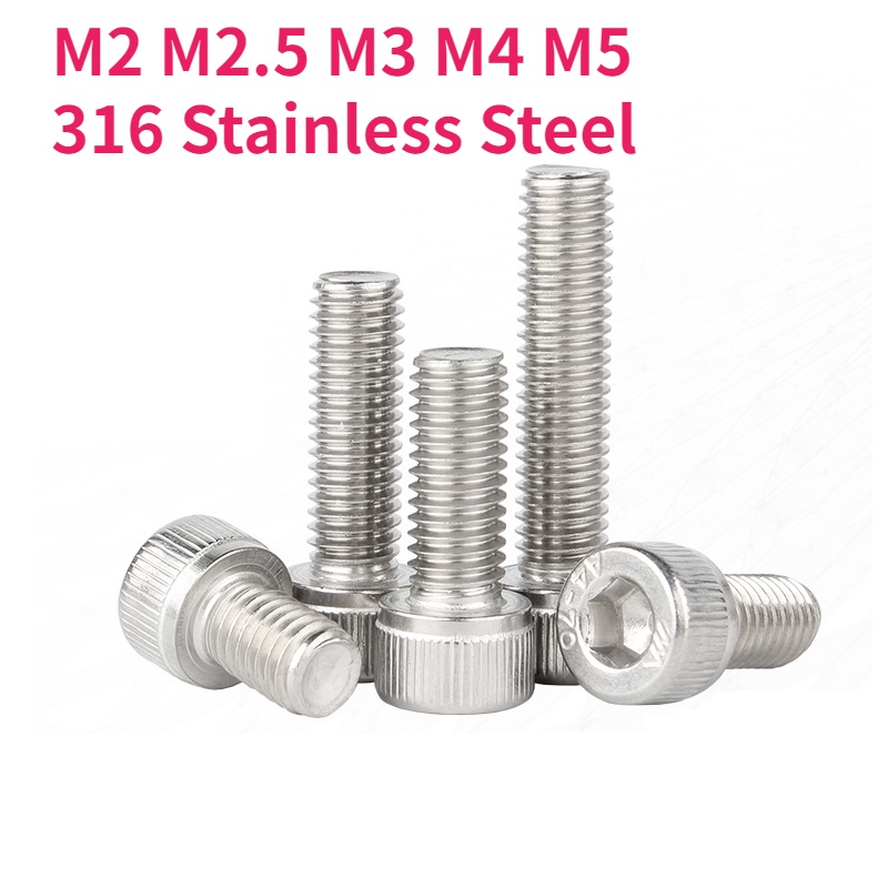 M2 M2.5 M3 M4 M5 316 Stainless Steel Hexagon Hex Socket Screw Cup Head ...