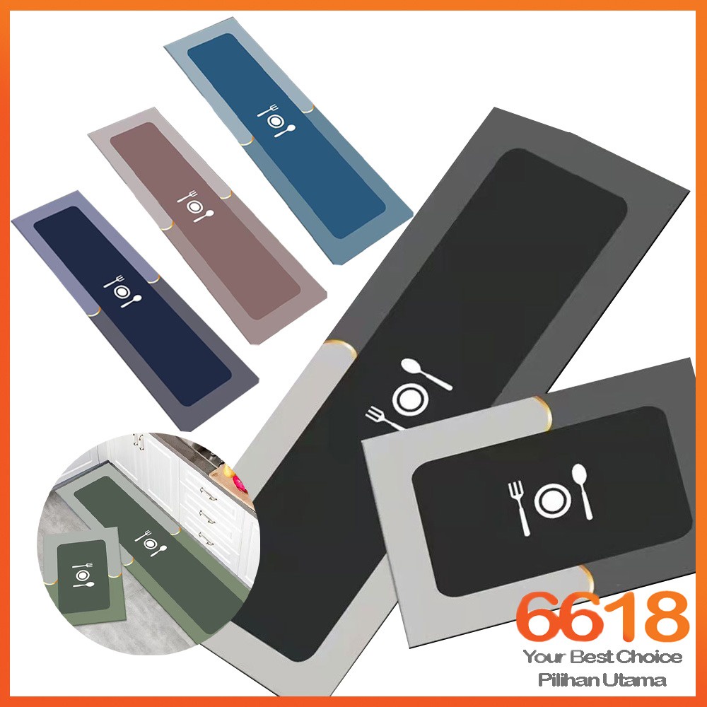 [2in1] Dapur Alas Kaki Lantai Kamar Mandi Lapik Kaki Kitchen Carpet ...