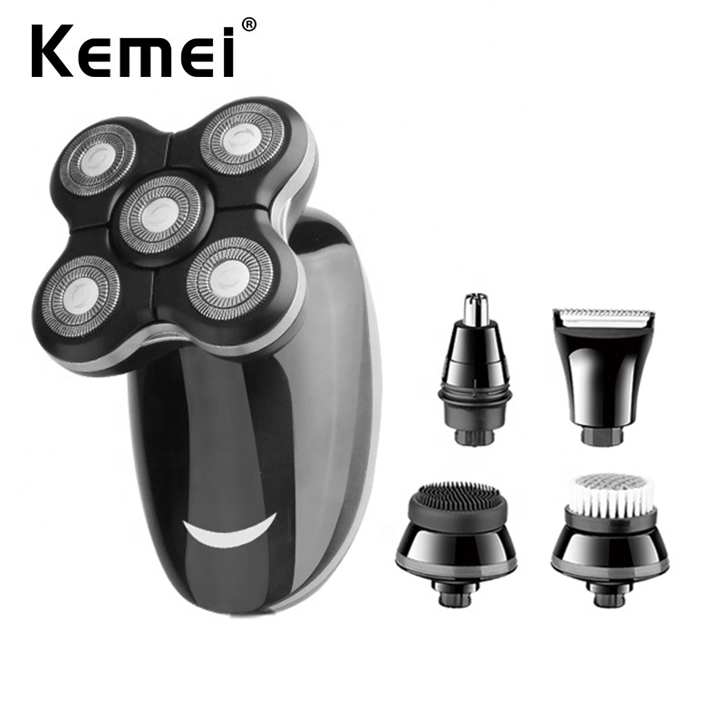 Kemei 5 In 1 Electric Shaver Men Bald Head Polish Hair Clipper Trimmer ...