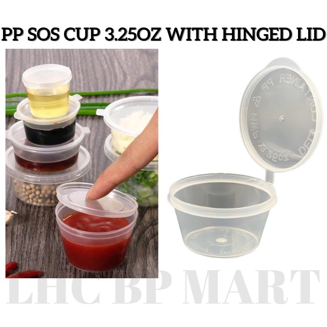 [LHC] DISPOSABLE PP SOS CUP WITH LID 3.25 OZ / BEKAS KUAH / BEKAS 3.25 ...
