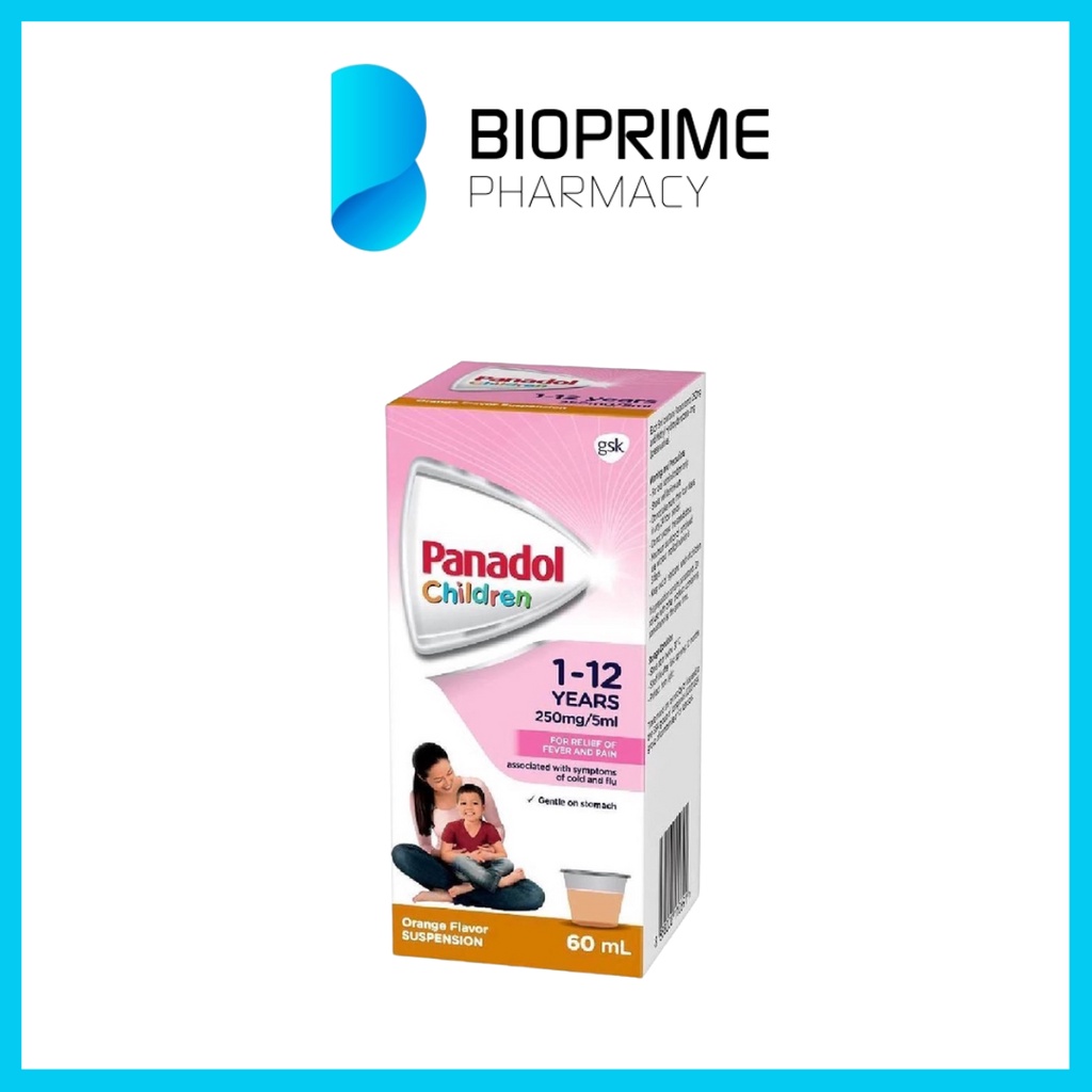 Panadol children suspension Orange Flavour 250mg 60ml | Shopee Malaysia