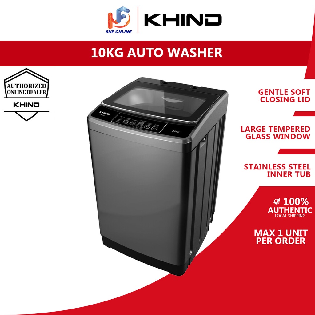 Khind Fully Auto Washing Machine Washer (10 kg) WM100A | Shopee Malaysia