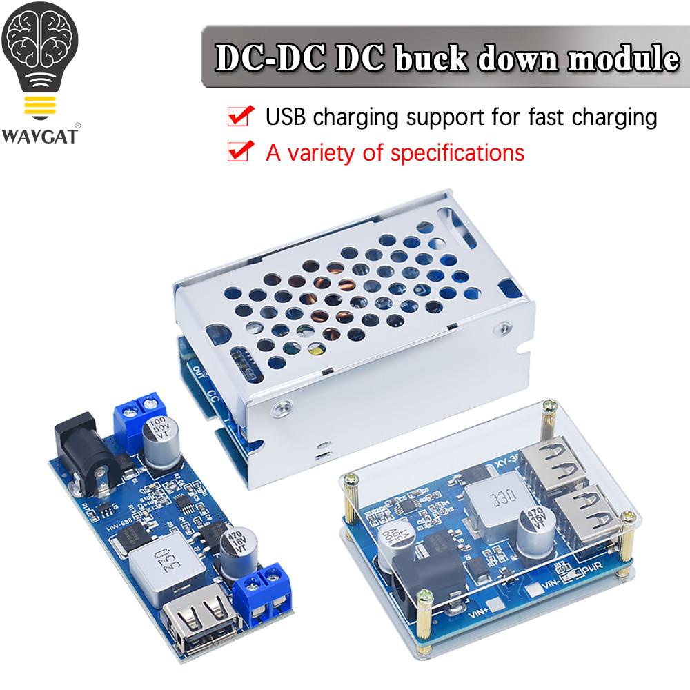 DC-DC 24V/12V To 5V 5A Step Down Power Supply Buck Converter Replace LM2596S Adjustable USB Step ...
