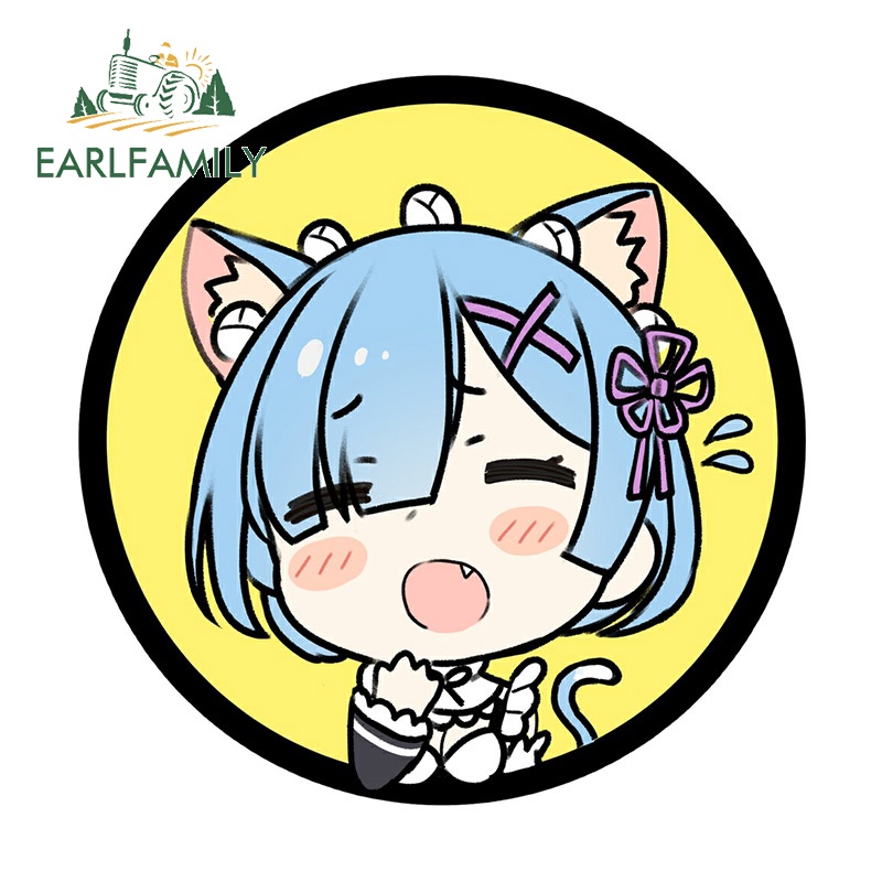 EARLFAMILY 13cm x 13cm Rem Anime Girl Car Sticker Graffiti Scratch ...