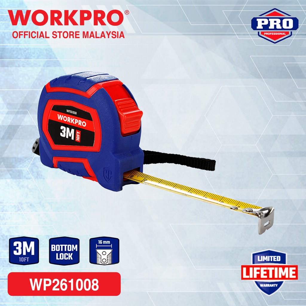 WORKPRO Tape Measure With Nylon Coated Blade | Shopee Malaysia