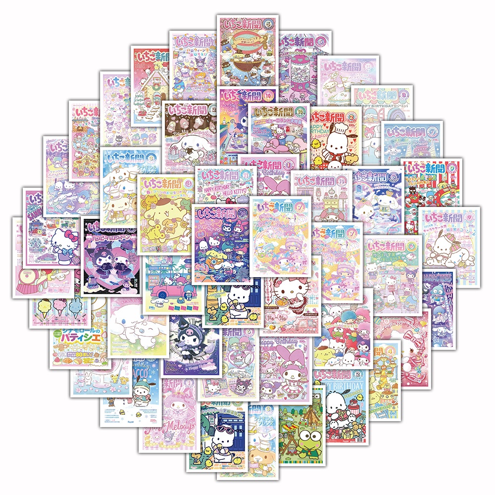 60 PCS Sanrio Poster Sticker Clow M Pacha Dog Cinnamoroll ...