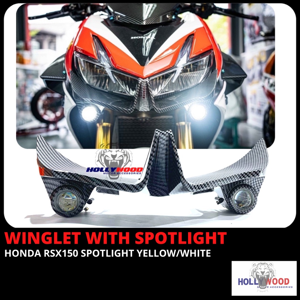 RSX RS-X150 SPOTLIGHT WINGLET LED PUTIH / KUNING LAMPU TEMBAK DEPAN ...