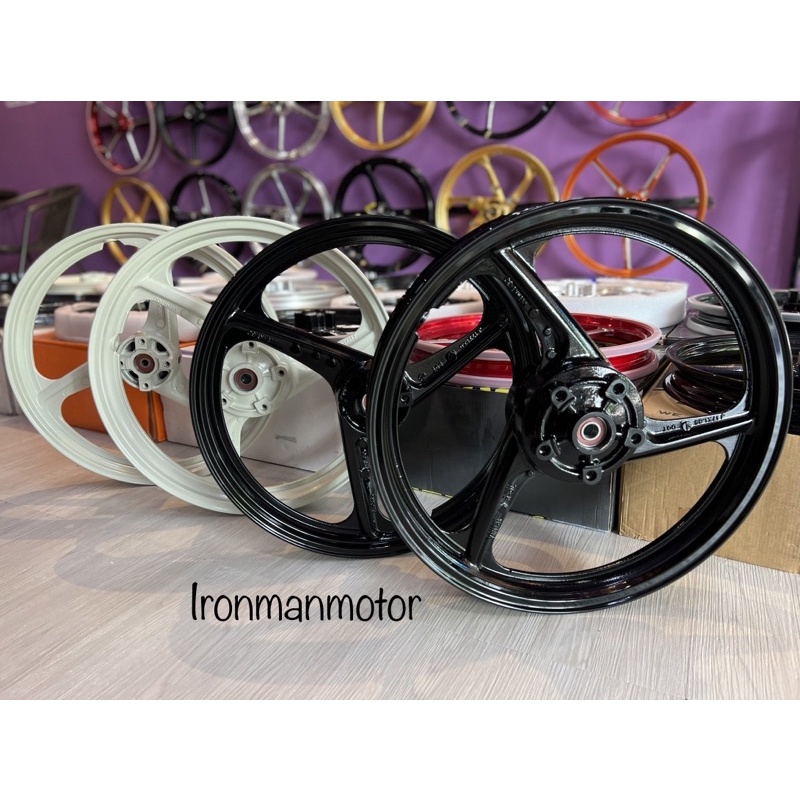 Sport Rim 3 Batang Y15/Y16 Putih Susu/Hitam Kilat | Shopee Malaysia