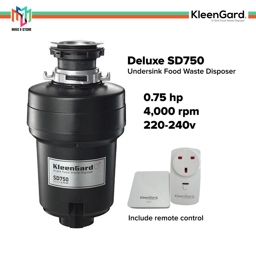 Kleengard SD-750 Undersink Food Waste Disposer Sink Disposal 0.75HP ...