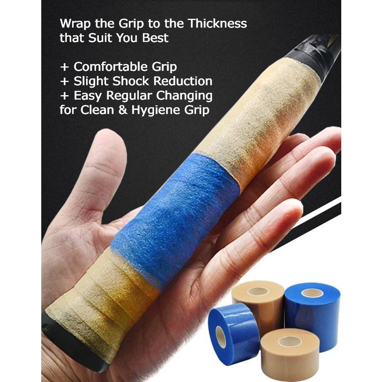 GS Badminton Racket Cushion Wrap Grip (70mm x 27Meter) Racquet Cushion ...