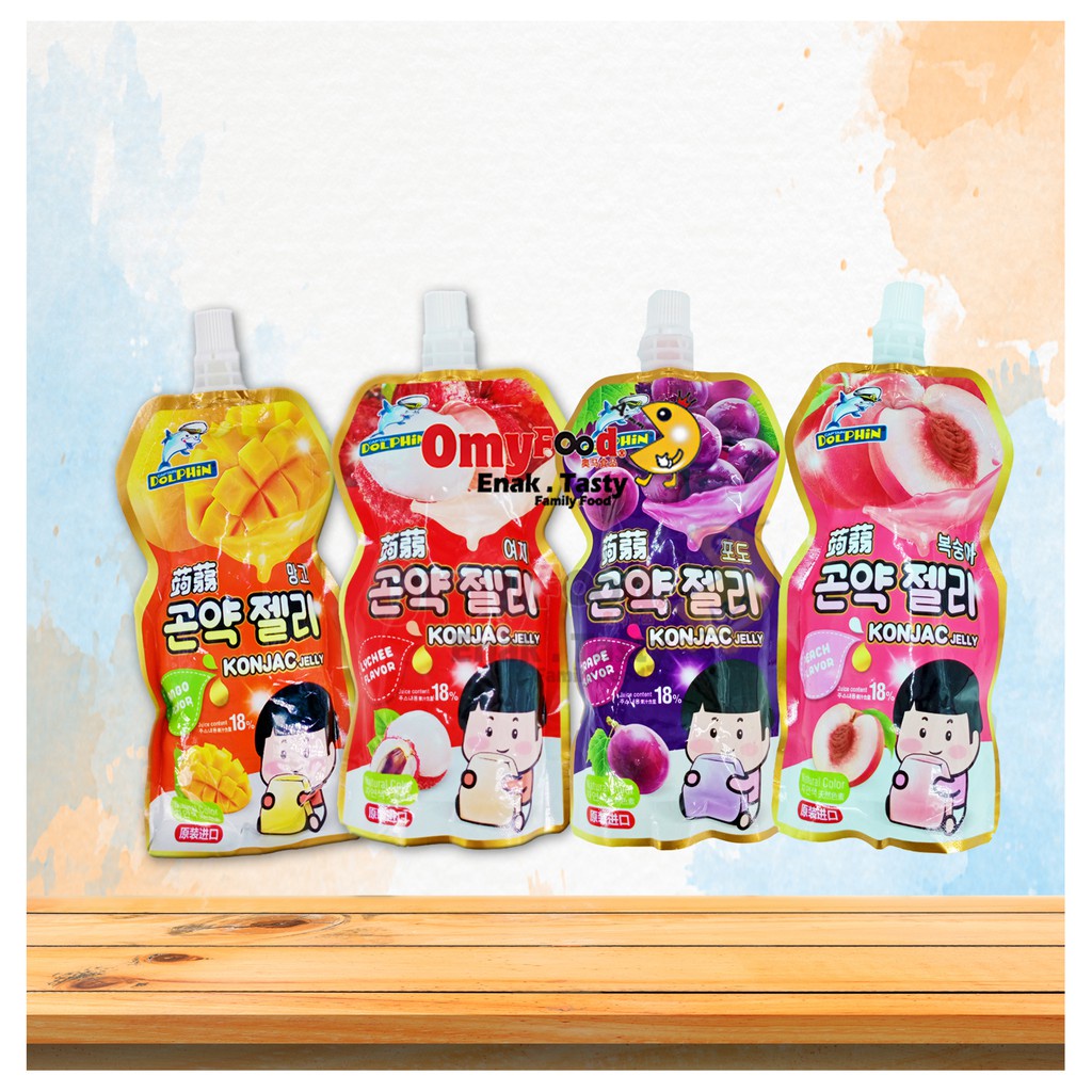 130g Captain Dolphin Konjac Jelly 蒟蒻 [Mango / Lychee / Grape / Peach][OmyFood] | Shopee Malaysia