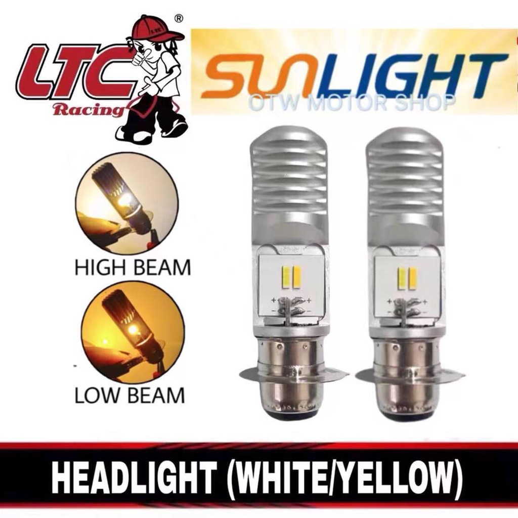 SUNLIGHT 2030 T19 LED Motorcycle Head Light Bulb High/Low (White ...