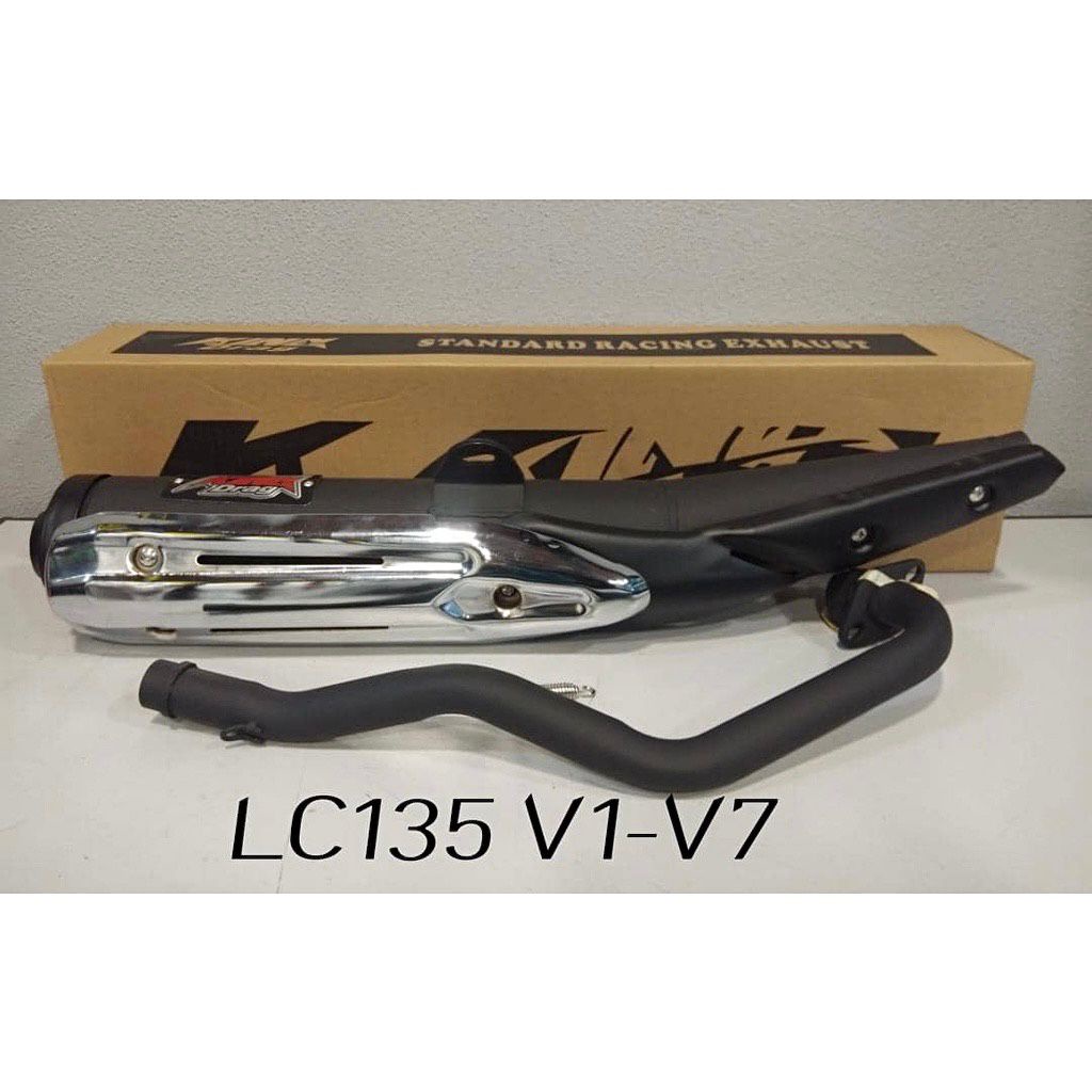 EXHAUST LC135 V1 - V7 4S & 5S STANDARD 28MM RACING KING DRAG EKZOS ...