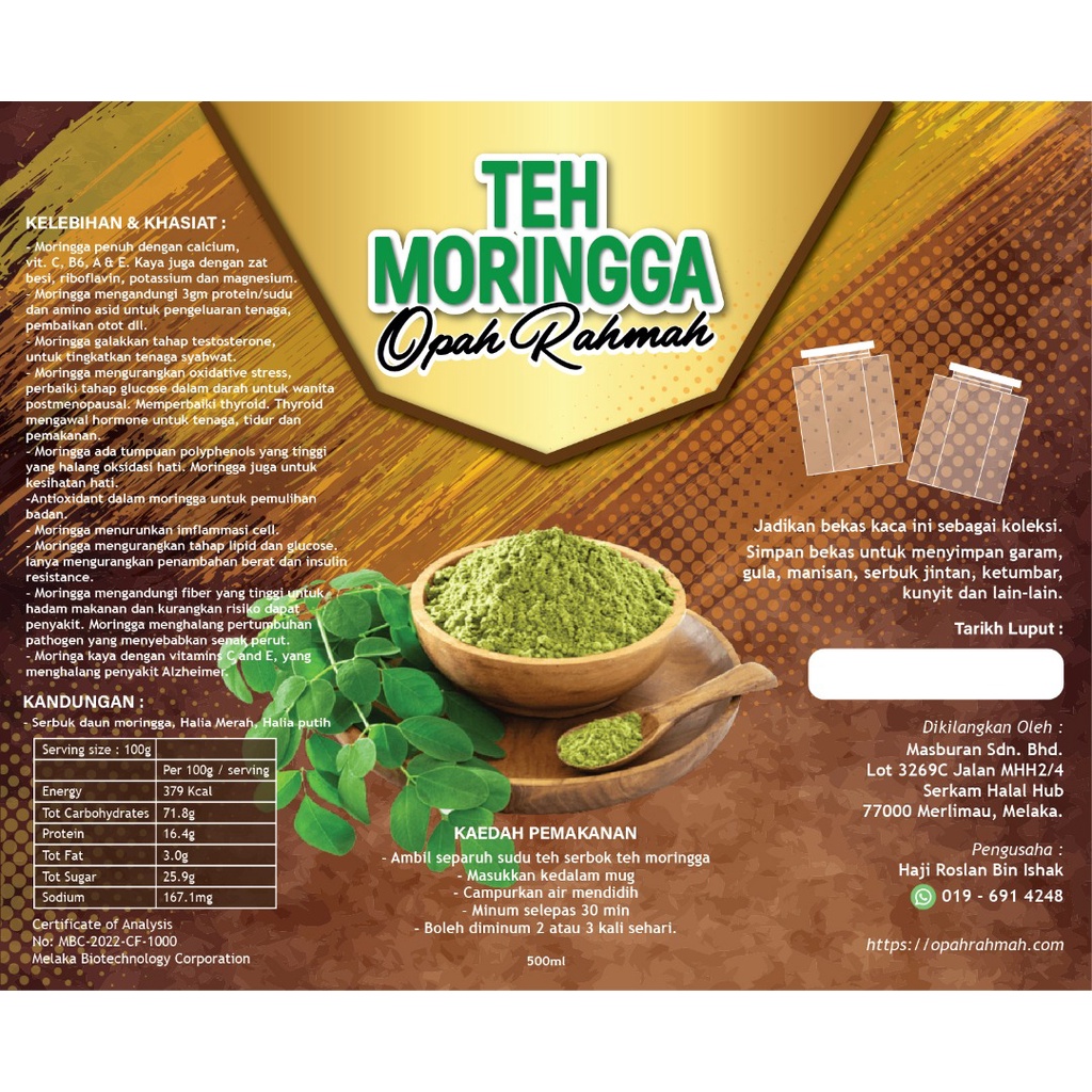 Teh Moringga (500ml) | Shopee Malaysia