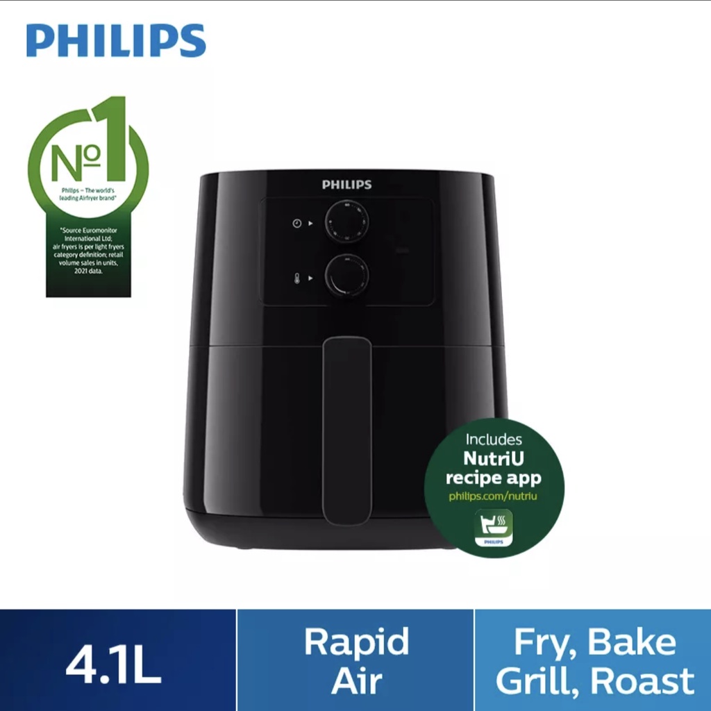 PHILIPS Air Fryer Essential (HD9200/91) Kitchen Appliances | Shopee ...