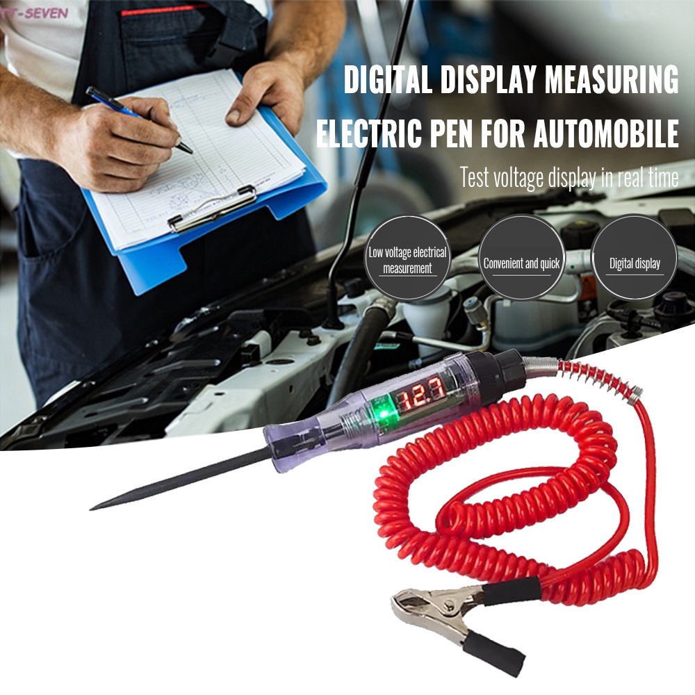 6V/12V/24V DC Car Truck Voltage Circuit Tester Digital Display Long ...