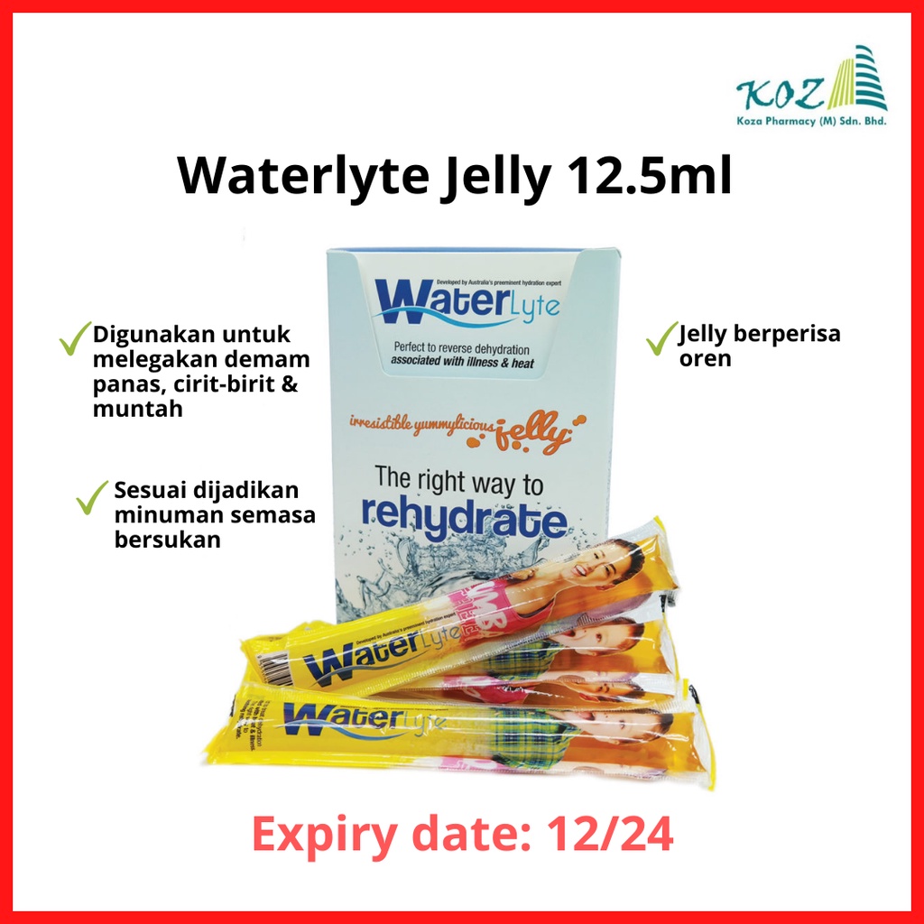 [READYSTOCK] WATERLYTE ELECTROLYTE JELLY - JELLY UNTUK CIRIT BIRIT ...