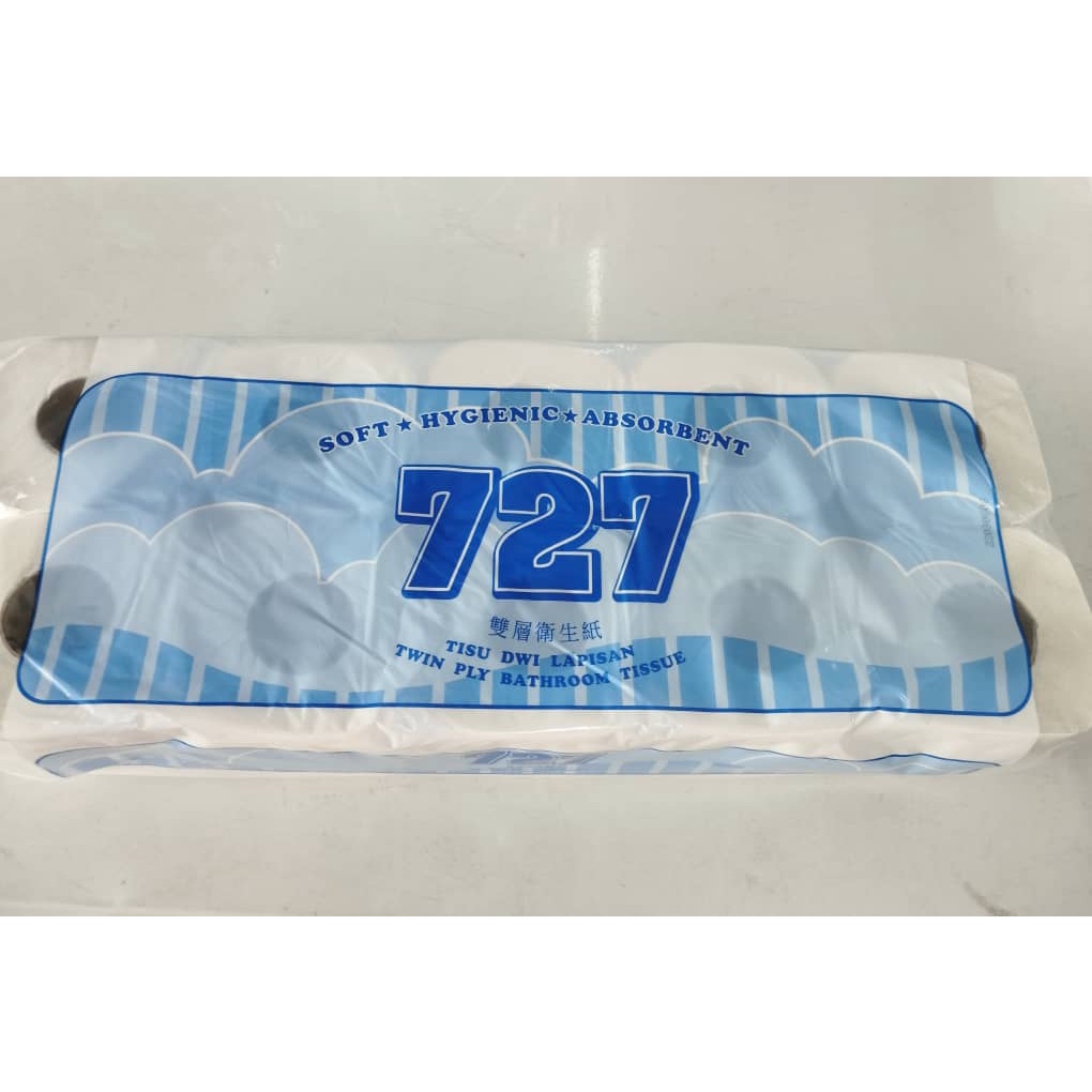727 Twin Ply Toilet Tissue (10 Rolls) | Shopee Malaysia