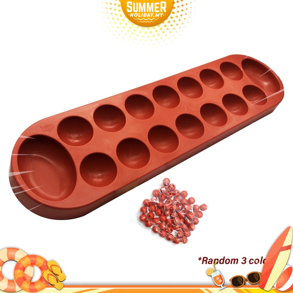 Congkak With Marbles Guli Tradisional Multiplayer Family Time Board ...