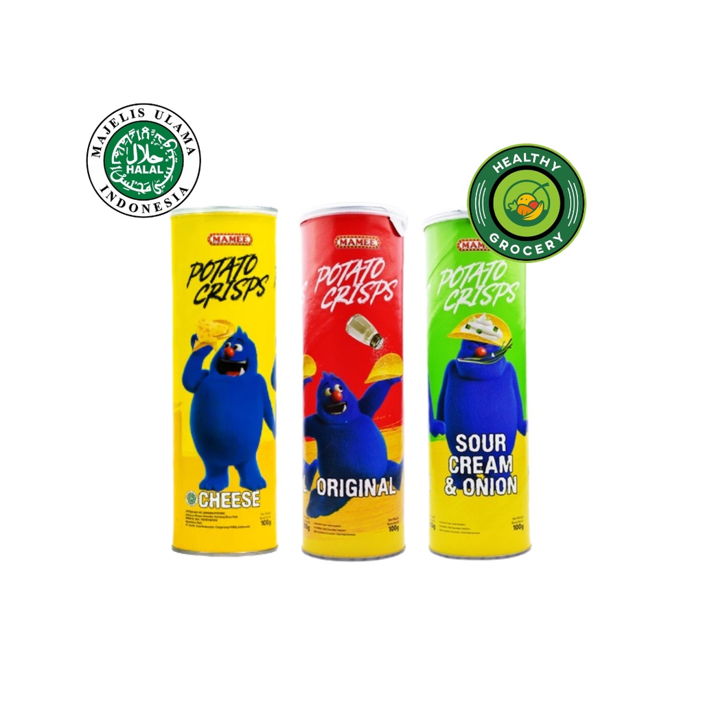 Mamee Monster Thin Thin Potato Crips Crackers 100gr ORIGINAL CHEESE ...
