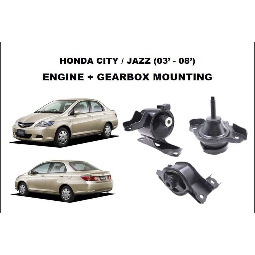 Engine Mounting Set (HONDA OEM) for Honda City SEL Jazz SAA GD (IDSI & VTEC) 2003-2007 Year ...
