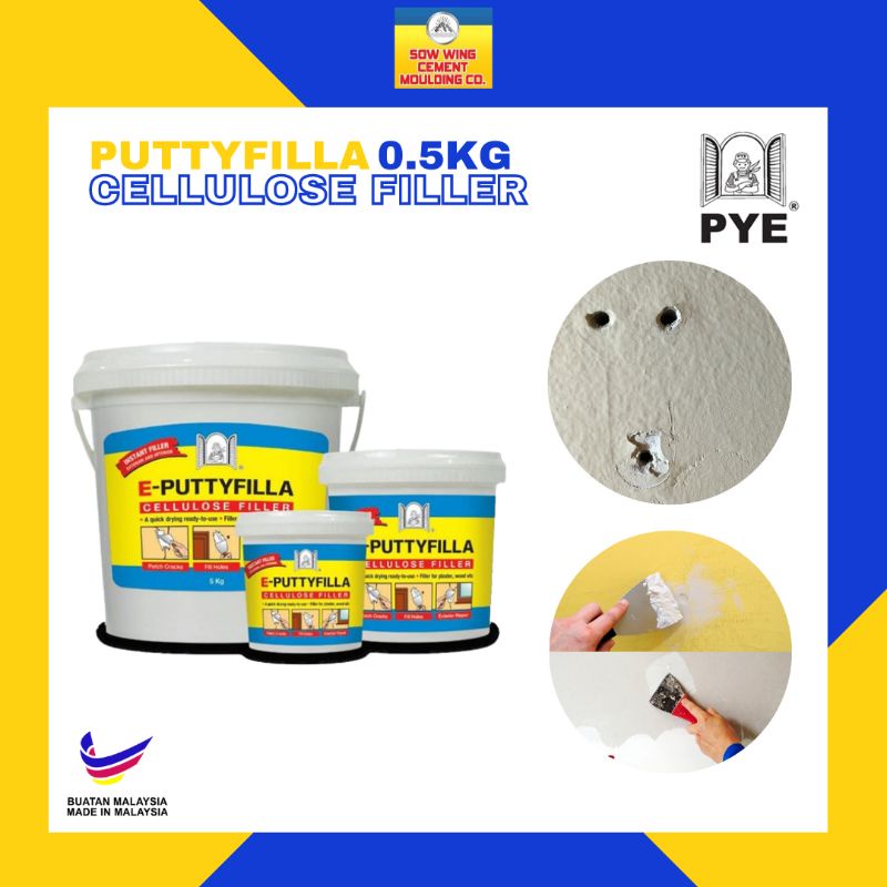 E-PuttyFilla PYE Cellulose Filler (0.5kg) | Shopee Malaysia