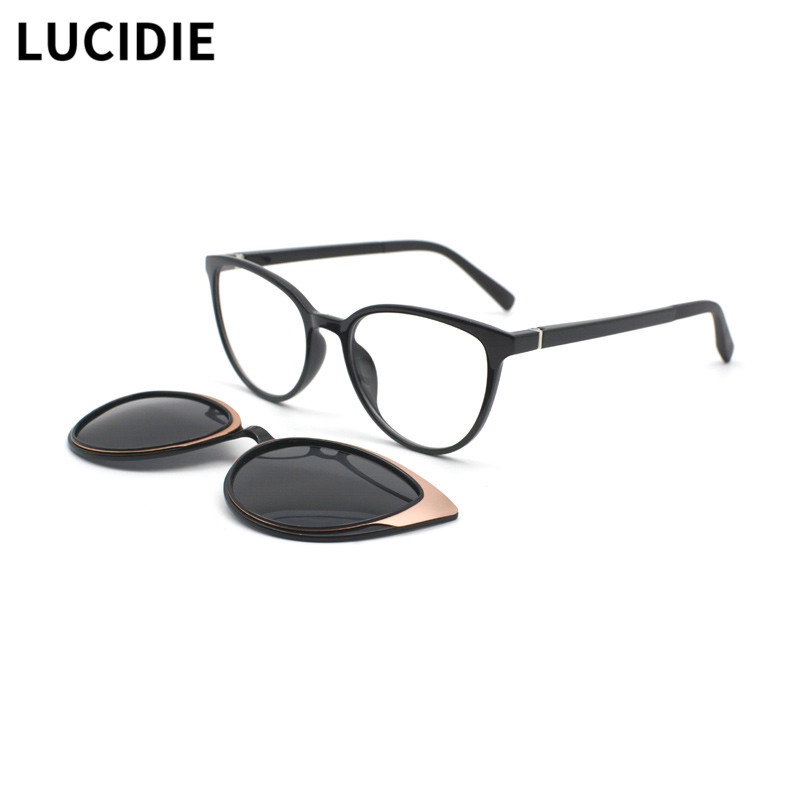 LUCIDIE Cat Eye Brand Classic Clip On Sunglasses Men Women Magnet ...