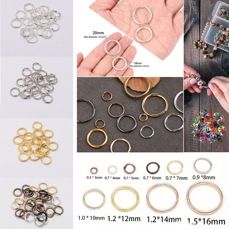 🇲🇾 100pcs 5/6/7/8mm Stainless Steel Jump Rings for Jewelry Craft Making ...