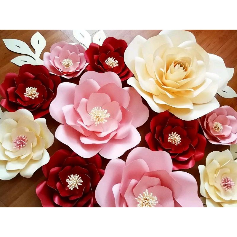 D15 Large Paper Flower Decoration for Wedding Birthday Backdrop ...