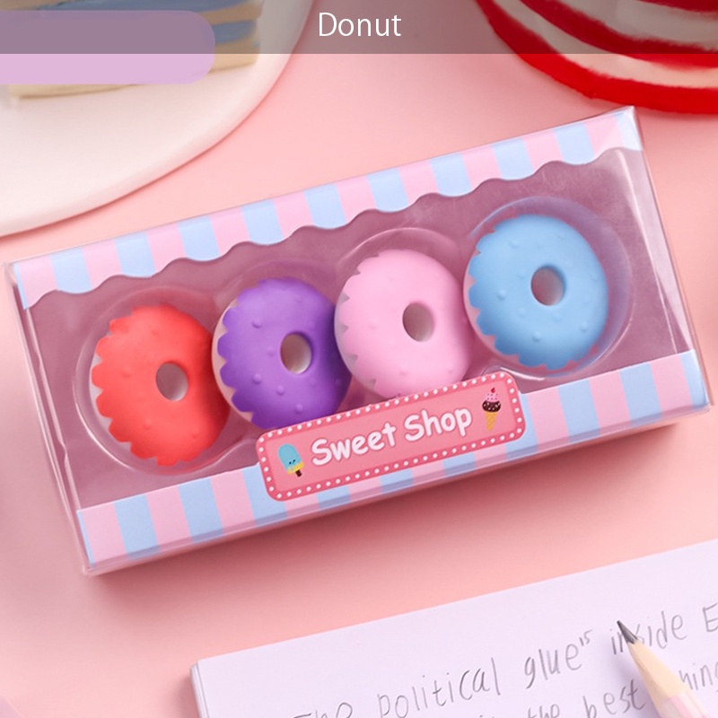 4pcs Detachable Candy Rubber Eraser Early Learning Education Toy Kid ...