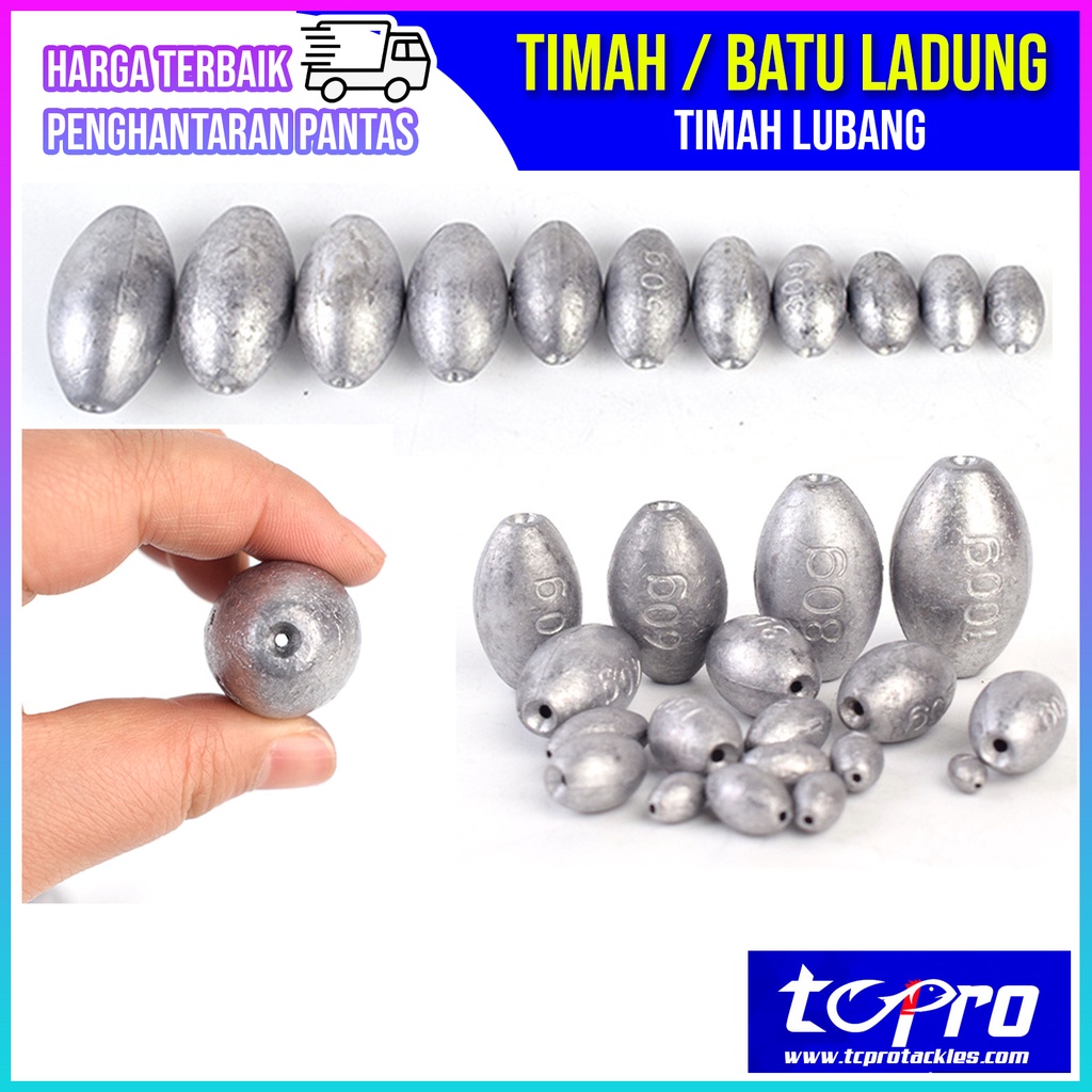 Timah Lubang Batu Ladung Olive Lead Sinker for fishing | Shopee Malaysia