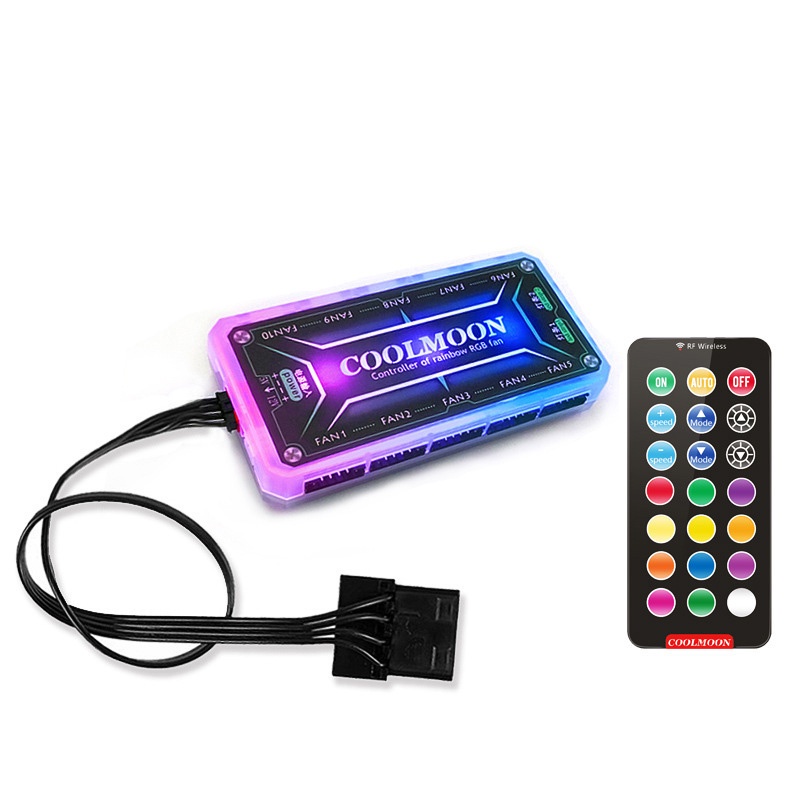 COOLMOON RGB Lighting Chassis FAN Controller with music mode and ...