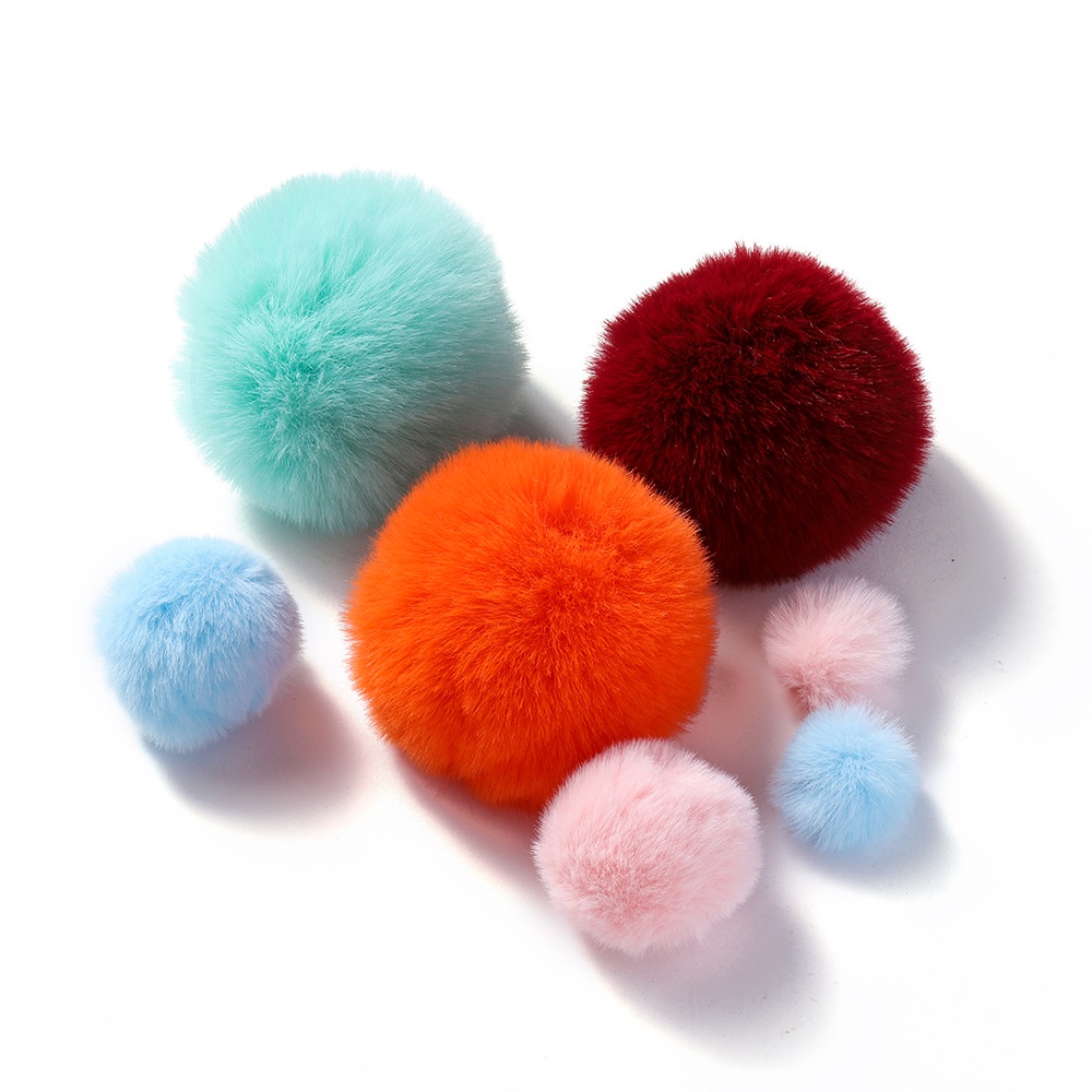 St, kunkka 3pcs 8cm Imitation Rex Rabbit Fur Ball Pendant | Shopee Malaysia