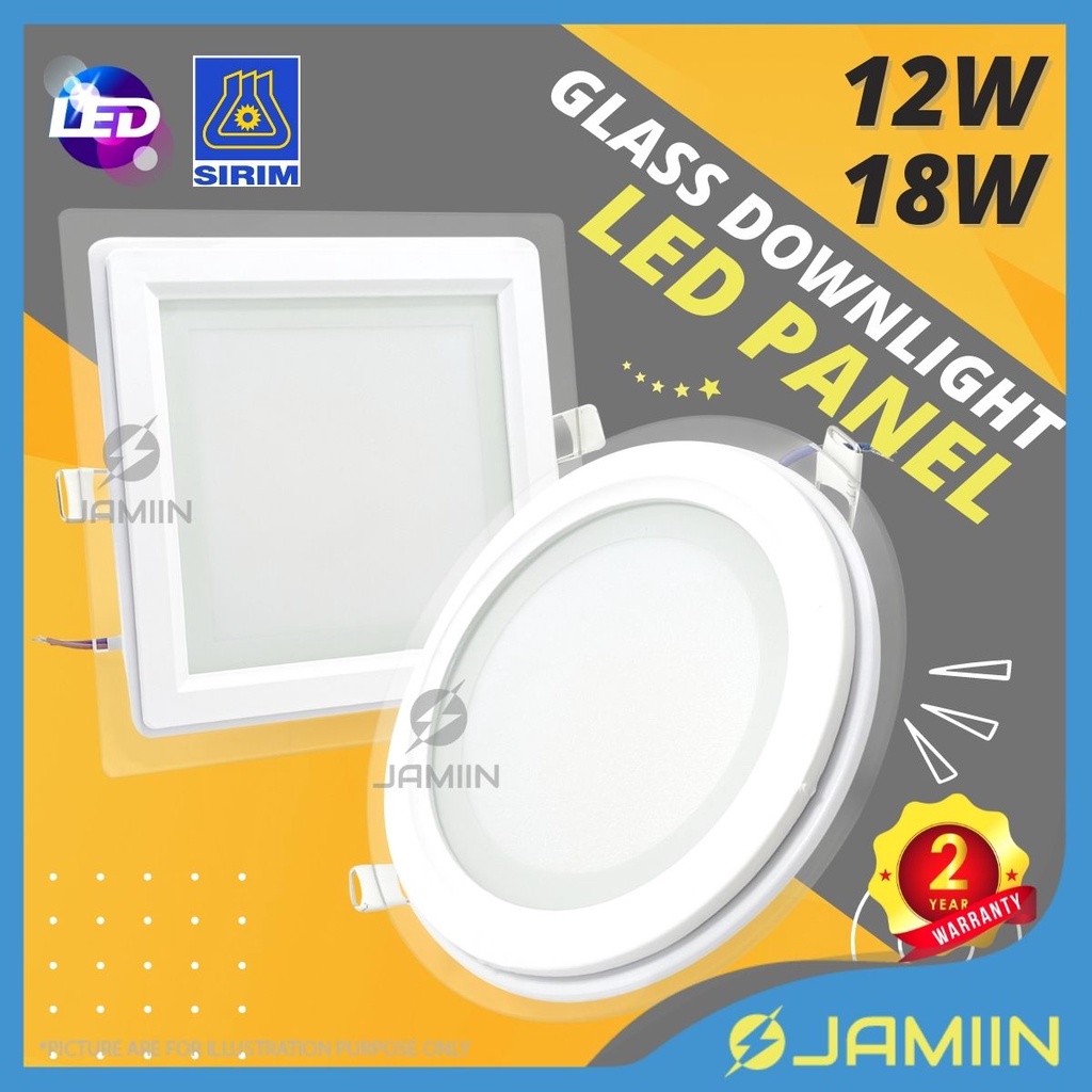 SIRIM GLASS DOWN LIGHT Lighting Ceiling Light LED Panel Downlight Lampu Siling Rumah Lampu ...