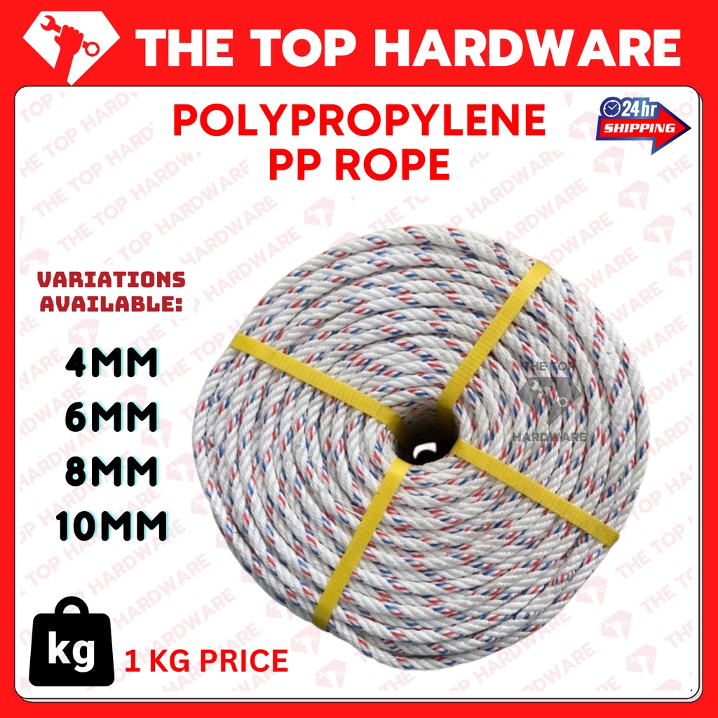 *READY STOCK* 4MM-10MM PP ROPE POLYPROPYLENE ROPE TALI NYLON PUTIH TALI ...