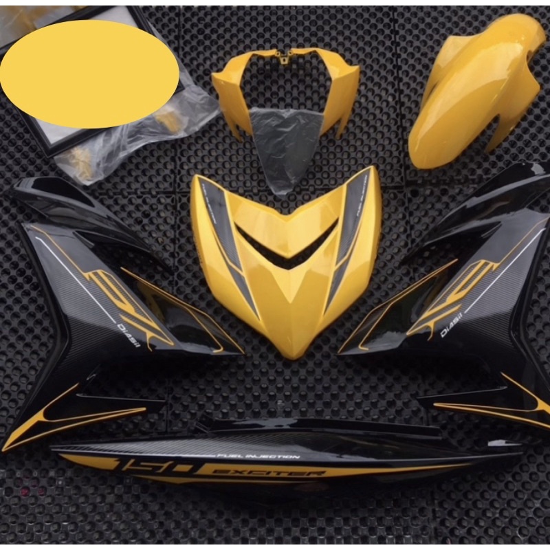 Yamaha y15 y15z body sticker decal strip stripe exciter rc(3)yellow ...
