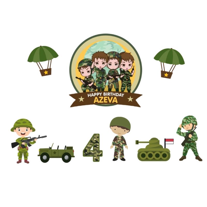 ARMY ARMY ARMY cake topper | Shopee Malaysia