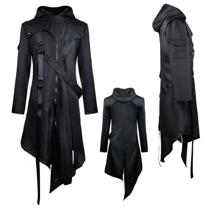 Jacket Men Gothic Swallow-Tail Coat Cosplay Costume Halloween Uniform ...