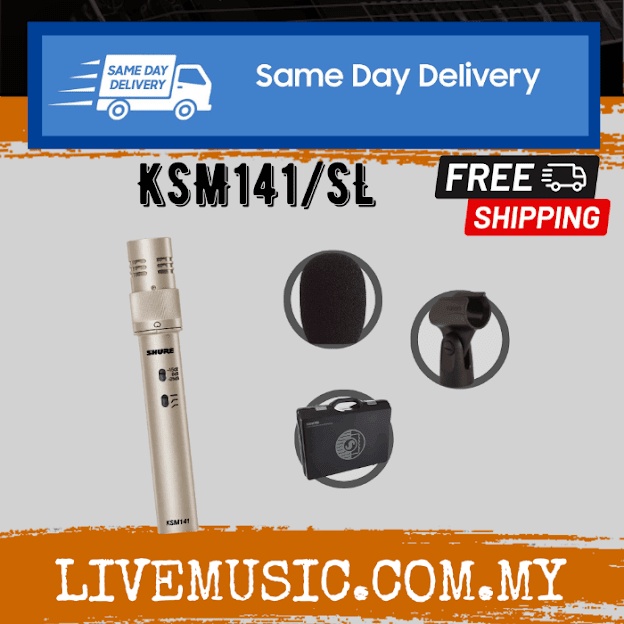 Shure KSM141/SL Small Diaphragm Condenser Microphone ( KSM141-SL ...