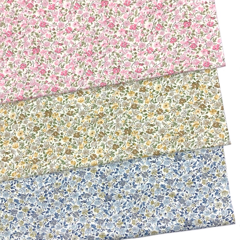 Kain Comb Cotton Corak Bunga Kecil (Kain Bidang 60 inci) / Flower ...