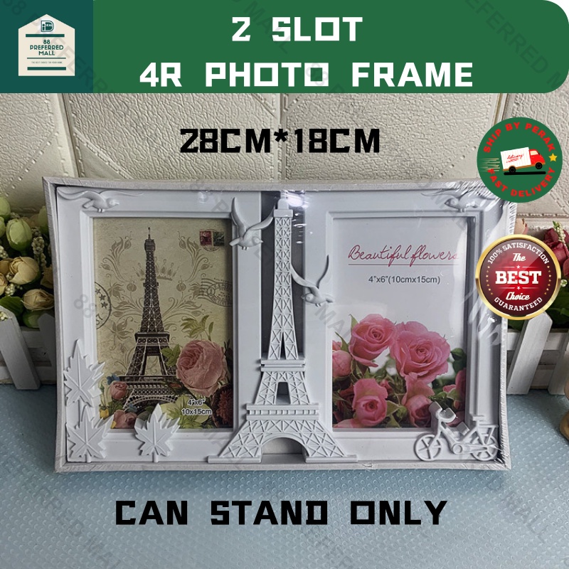 2 Slot Photo Frames 4R Photo FramesTable PVC Plastic Photo Frames ...