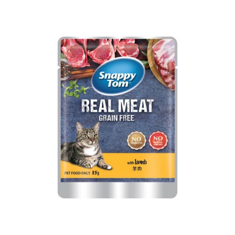 Snappy Tom Pouch Cat Food Makanan Kucing Basah 85G - Beef / Lamb ...
