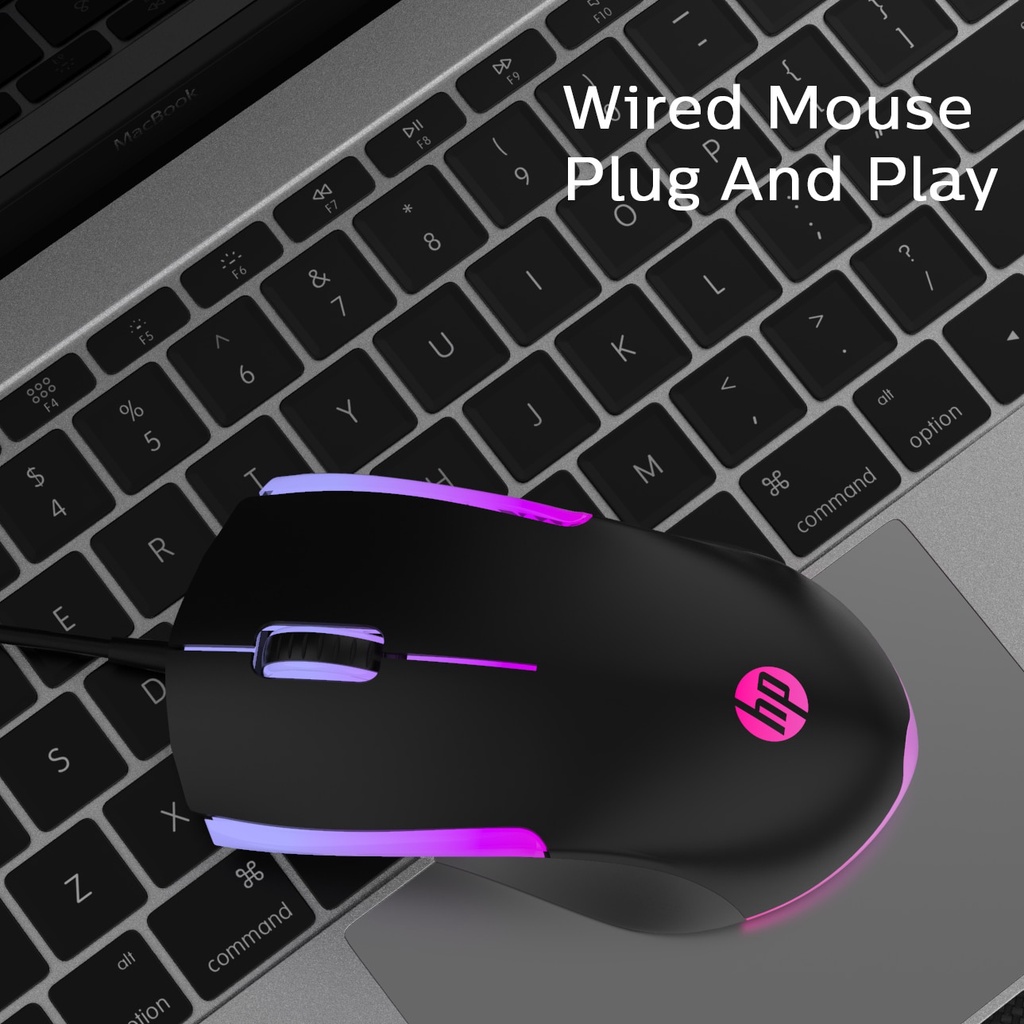 HP M160 Wired Gaming Mouse LED Backlight DPI 1000 Ergonomik Gamer Mice ...