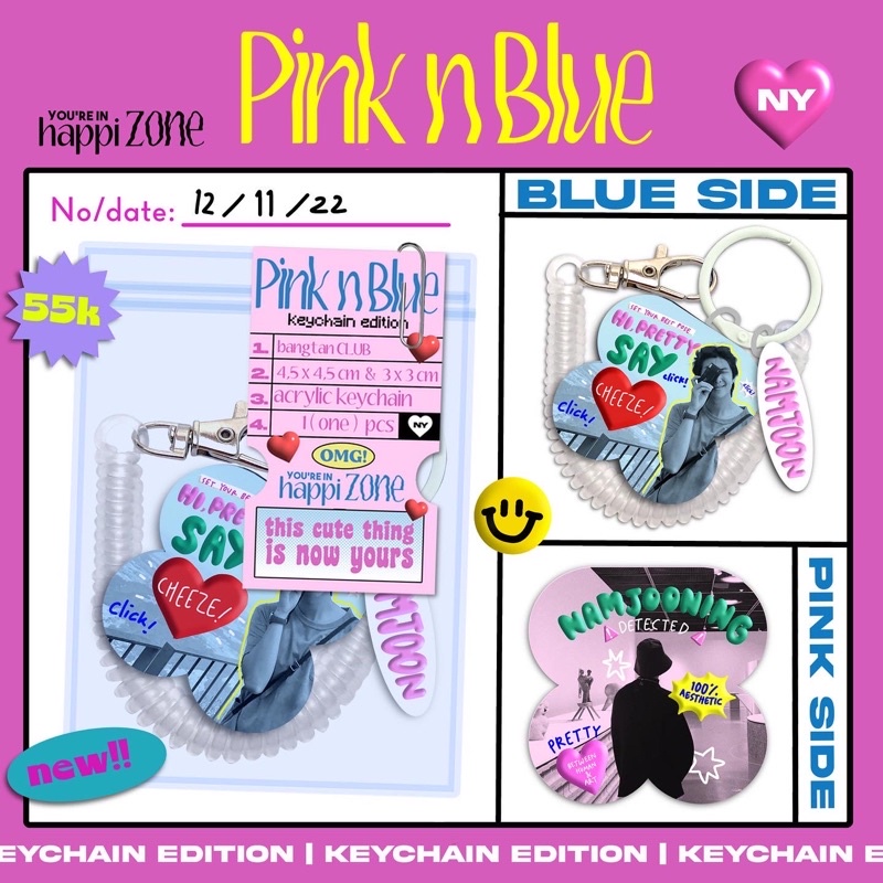 Pink N BLUE KEYCHAIN | Shopee Malaysia