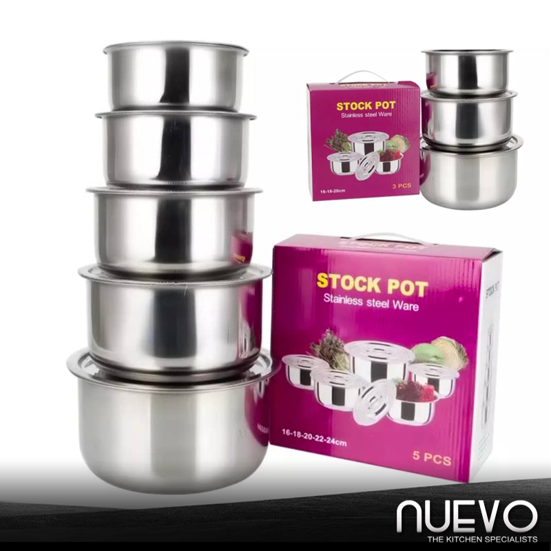 5 in 1 High Quality Stainless Steel Multipurpose Stock Pot Storage Pot ...