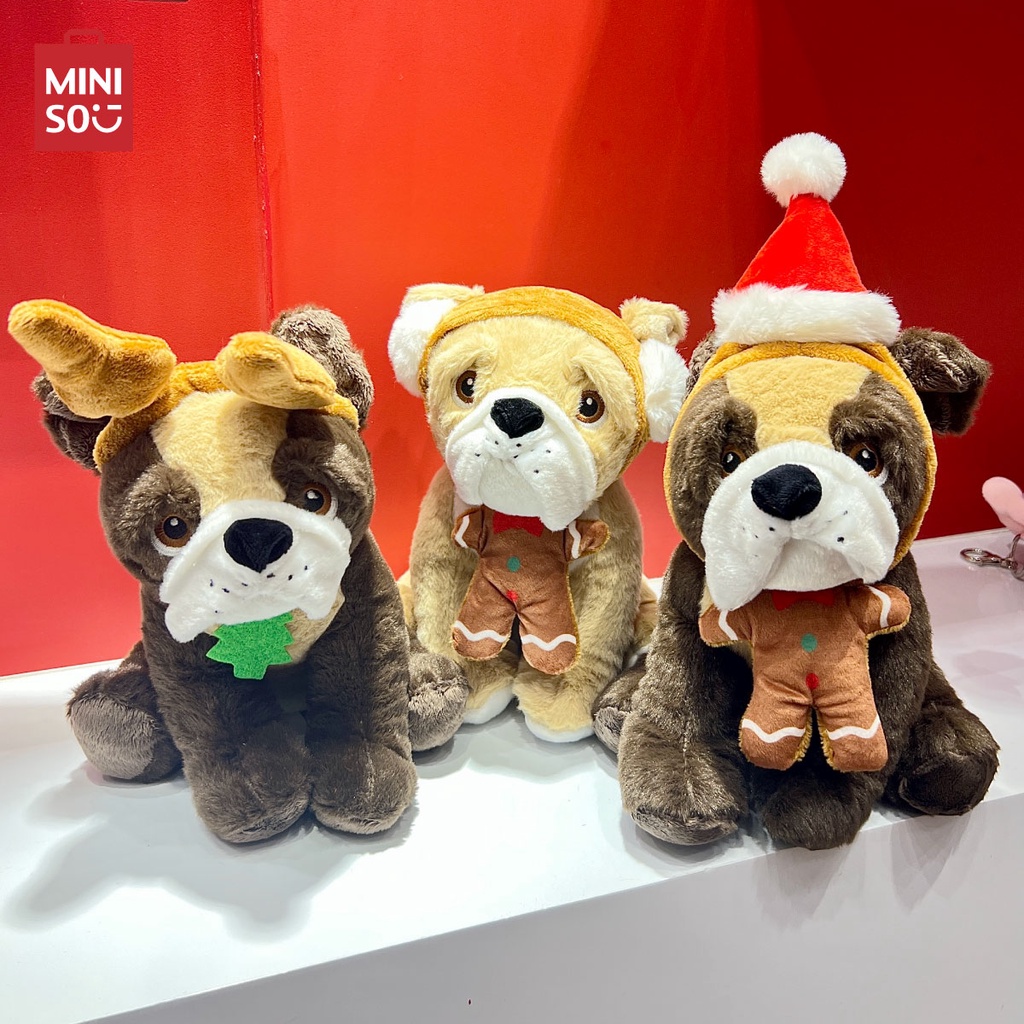 MINISO Dog Plush Toy 9 Inch Christmas | Shopee Malaysia