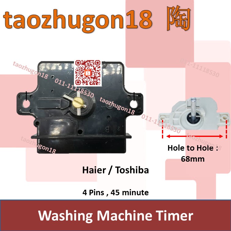 (4 Pin, 45 Minute) Haier Toshiba Semi Auto Washing Machine Mesin Basuh ...
