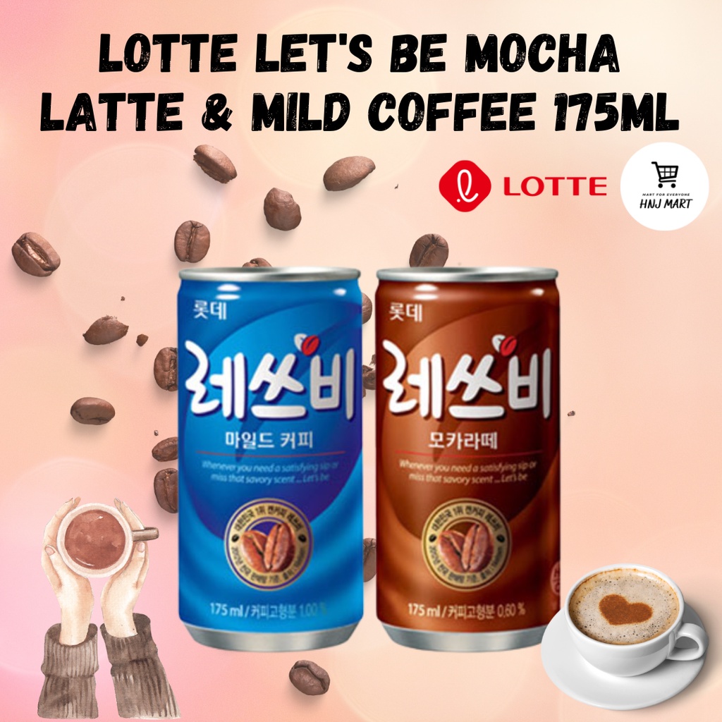 Lotte Let's Be Mocha Latte & Mild Coffee 175ml | Shopee Malaysia